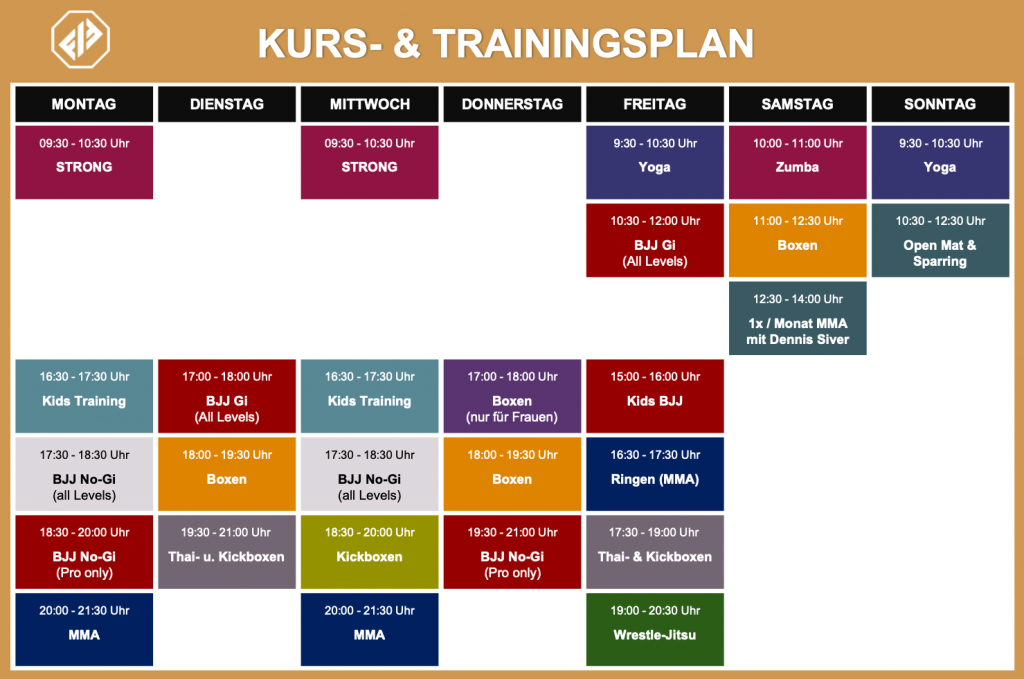 Kursplan – INFINITUS Fit and Fight